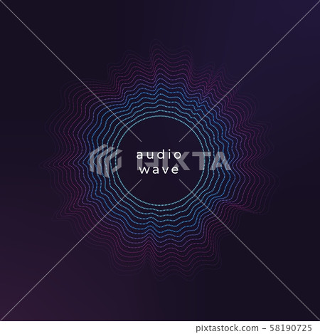Sound circle wave. Abstract music ripple, audio... - Stock Illustration ...