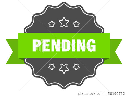 pending isolated seal. pending green label. - Stock Illustration ...