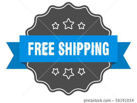 free shipping blue label. free shipping isolated - Stock Illustration ...