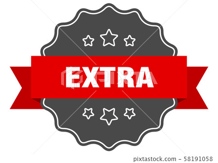 extra red label. extra isolated seal. extra - Stock Illustration ...