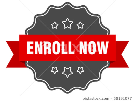 enroll now red label. enroll now isolated seal. - Stock Illustration ...