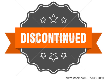 discontinued isolated seal. discontinued orange - Stock Illustration ...