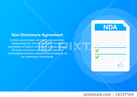 Signing NDA. Non disclosure agreement document. - Stock Illustration ...