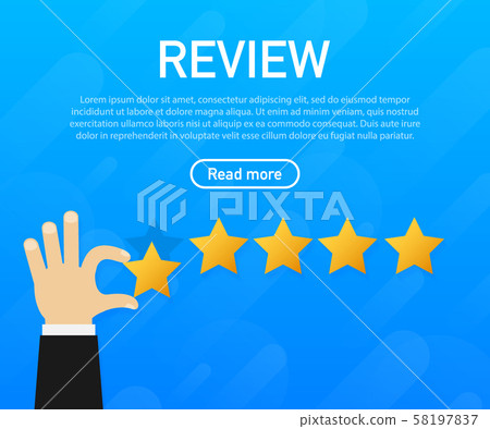 Customer service. Star rating. Feedback concept. - Stock Illustration ...