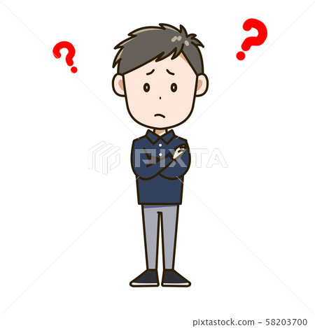 Questionable male pose illustration - Stock Illustration [58203700] - PIXTA