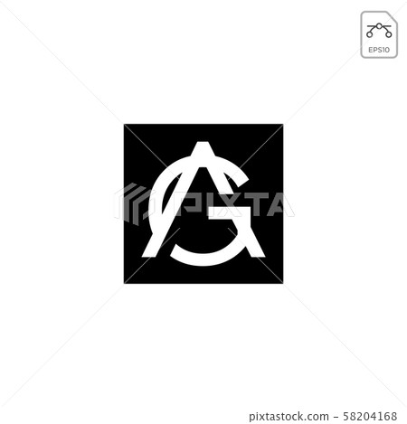 initial AG logo or symbol business company vector - Stock Illustration ...