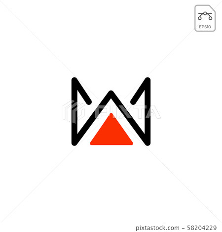 royal w logo initial vector icon element element - Stock Illustration ...