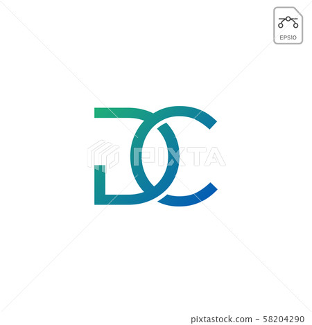 initial dc logo design or icon vector isolated - Stock Illustration ...