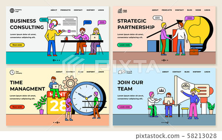 Business Consulting and Strategic Partnership - Stock Illustration ...