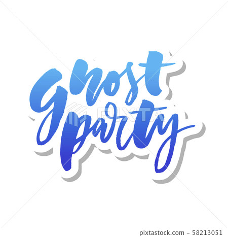 slogan Ghost Party phrase graphic vector Print - Stock Illustration ...