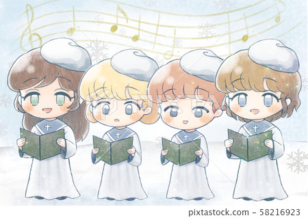 Hand-drawn style choir children 2 - Stock Illustration [58216923] - PIXTA