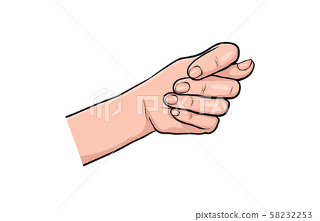 Hand gesture comic book pop art isolated - Stock Illustration [58232253 ...
