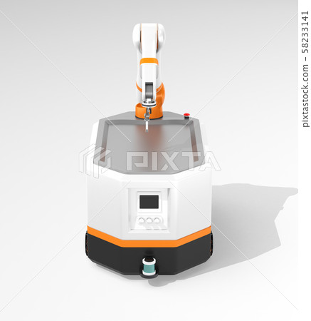 Front image of automatic guided vehicle AGV on... - Stock Illustration ...