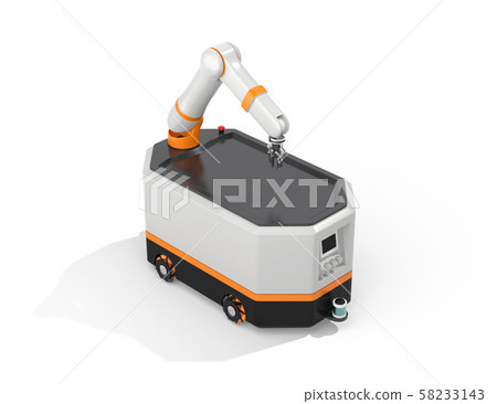 Concept image of automatic guided vehicle AGV... - Stock Illustration ...