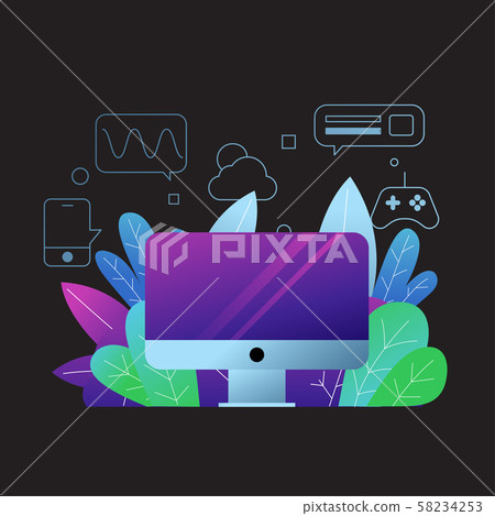 website template vector design, Website background - Stock Illustration ...