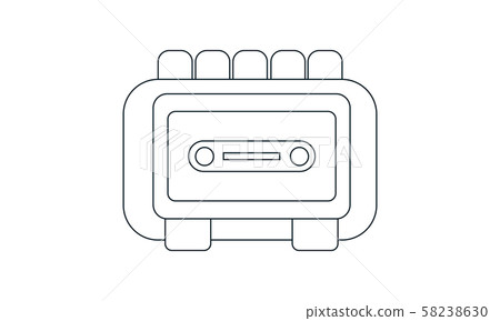 Tape recorder vector icon. Flat style graphical... - Stock Illustration ...