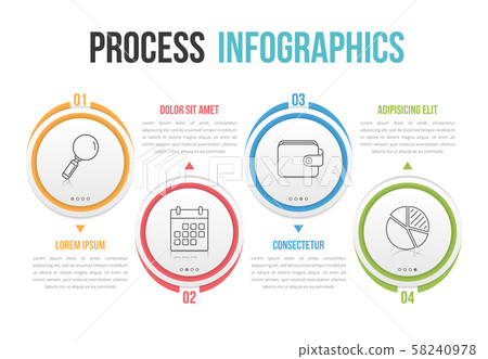 Process Infographics - Stock Illustration [58240978] - PIXTA
