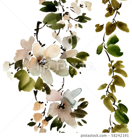 Blossom tree branch - Stock Illustration [58242191] - PIXTA