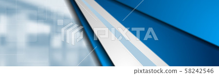 Abstract corporate technology blue banner design - Stock Illustration ...