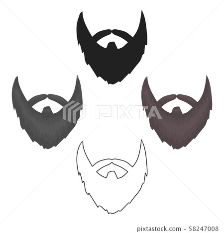 Man s beard icon in cartoon,black style...-插圖素材 [58247008] - PIXTA圖庫