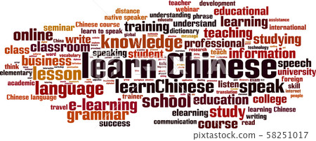 Learn Chinese word cloud - Stock Illustration [58251017] - PIXTA