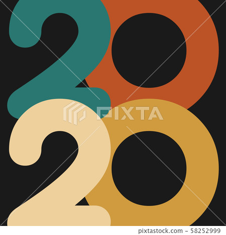 Happy new year 2020 . Greetings card. abstract - Stock Illustration ...
