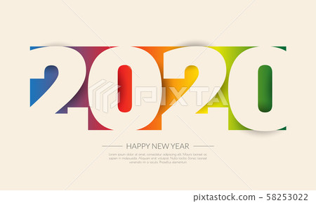 Happy new year 2020 . Greetings card. abstract - Stock Illustration ...