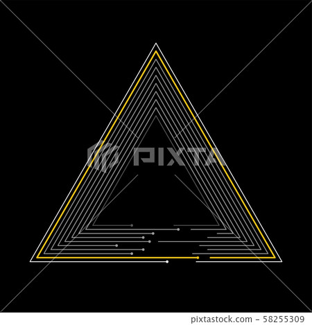 Tech triangle sound wave background - Stock Illustration [58255309] - PIXTA