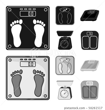 Vector design of weight and lab sign.... - Stock Illustration [58261517 ...