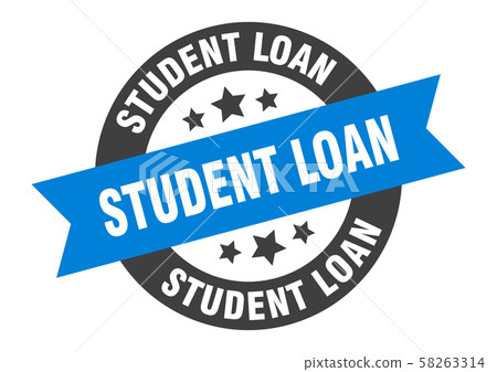 student loan sign. student loan blue-black round - Stock Illustration ...