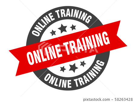 online training sign. online training black-red - Stock Illustration ...