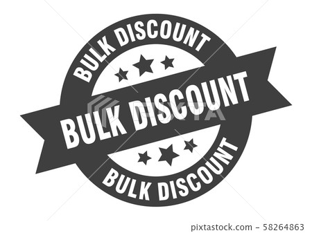 bulk discount sign. bulk discount black round - Stock Illustration ...