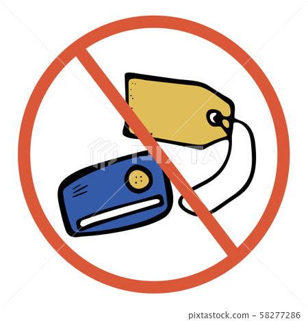 Buy nothing sign. Vector anti sale symbol. - Stock Illustration ...