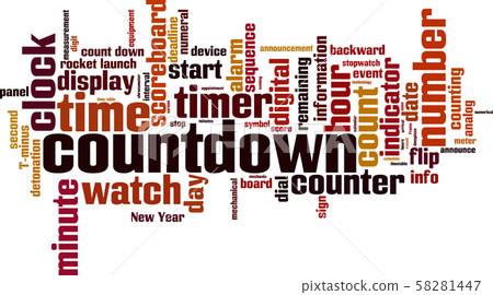 Countdown word cloud - Stock Illustration [58281447] - PIXTA