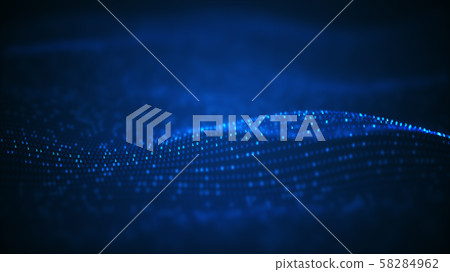 Technology binary data wave background . - Stock Illustration [58284962] - PIXTA