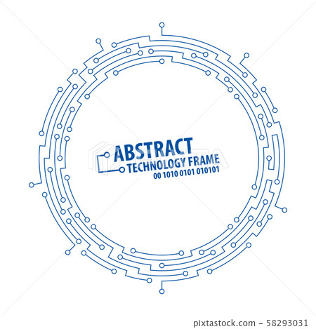 Abstract technology round frame - Stock Illustration [58293031] - PIXTA