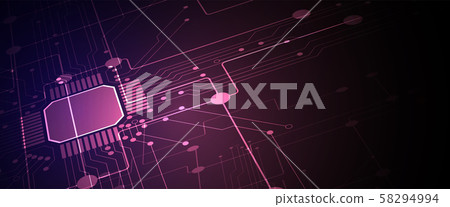 abstract structure circuit computer technology-插圖素材 [58294994] - PIXTA圖庫