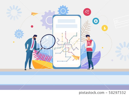 Creation New Mobile Application Workflow Process - Stock Illustration ...