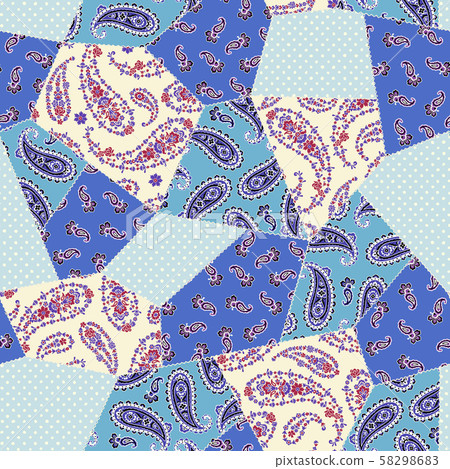 Paisley patchwork pattern - Stock Illustration [58298683] - PIXTA