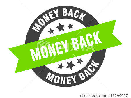 money back sign. money back black-green round - Stock Illustration ...