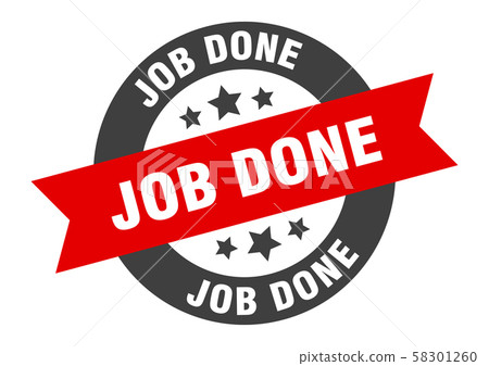 job done sign. job done black-red round ribbon - Stock Illustration ...