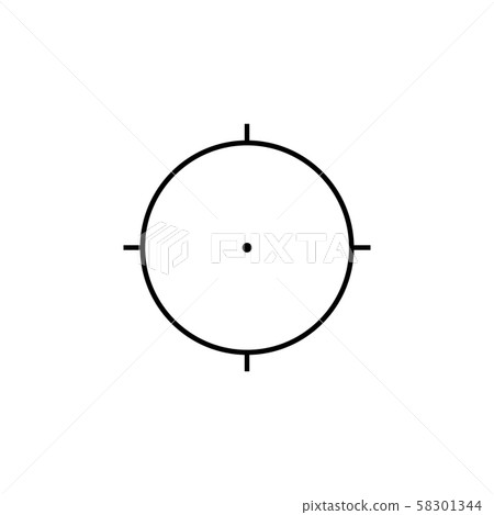 Simple sniper rifle aim target. AR crosshairs. Gun - Stock Illustration ...