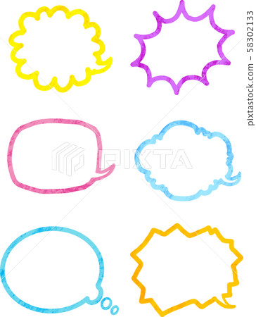 Callout outline set - Stock Illustration [58302133] - PIXTA