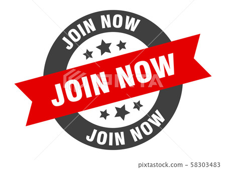 join now sign. join now black-red round ribbon - Stock Illustration ...