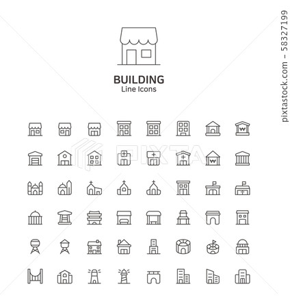 Modern thin line flat design icons set for... - Stock Illustration ...