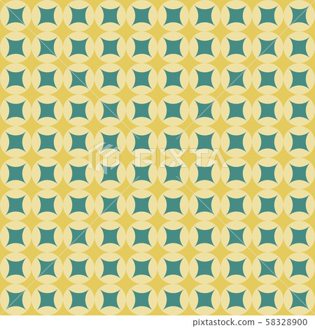 Yellow and Cyan Shapes Pattern - Stock Illustration [58328900] - PIXTA