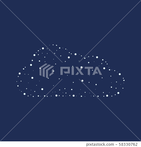 Cloud vector illustration made of dots - Stock Illustration [58330762 ...