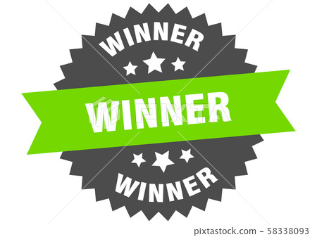 winner sign. winner green-black circular band - Stock Illustration ...