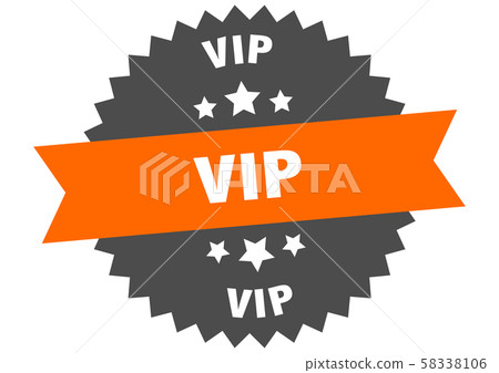 vip sign. vip orange-black circular band label - Stock Illustration ...