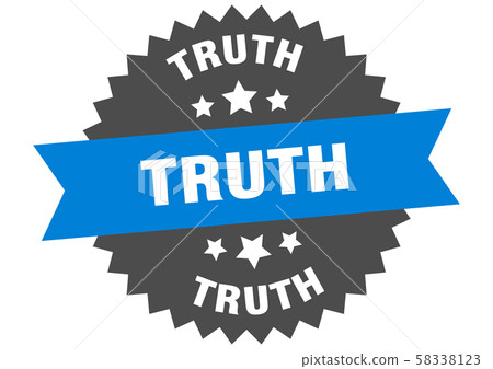 truth sign. truth blue-black circular band label - Stock Illustration ...